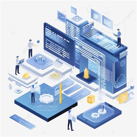 software development isometric web concept development software