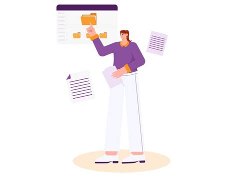 Premium Vector Project Management Data Storage Illustration