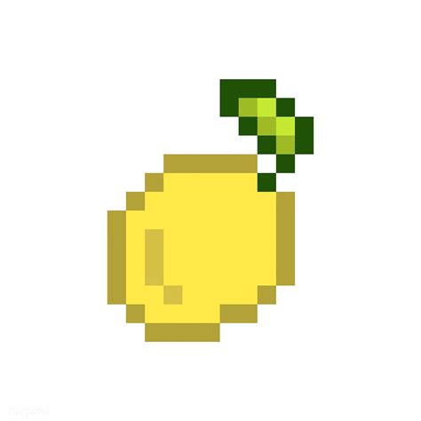 A Lemon Pixelated Fruit Graphic Free Image By Pixel