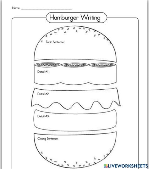 Hamburger Writing Worksheet Writing Worksheets