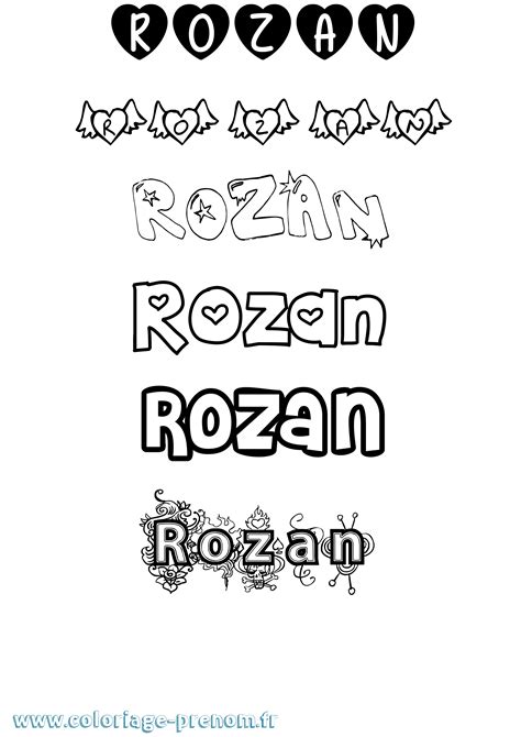 Coloriage Du Prénom Rozan à Imprimer Ou Télécharger Facilement