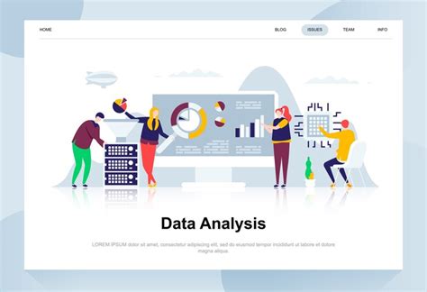 Premium Vector Data Analysis Modern Flat Design Concept