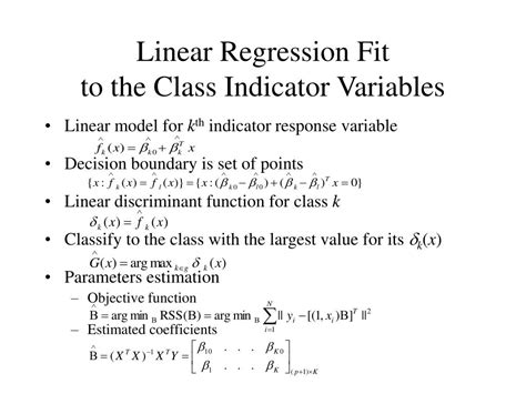 ppt linear methods for classification powerpoint presentation free
