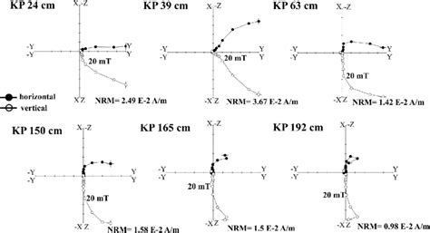 Orthogonal Vector Plots Of Nrm Af Stepwise Demagnetization 20 Mt Step