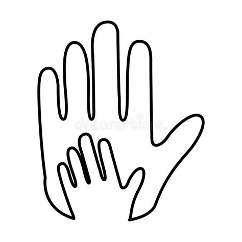 Hands Human Protection Icon Stock Vector Illustration Of Safe Finger