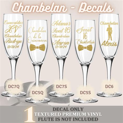 Quinceañera Chambelanes Y Damas Calcamonia Personalizada Vinilo Para