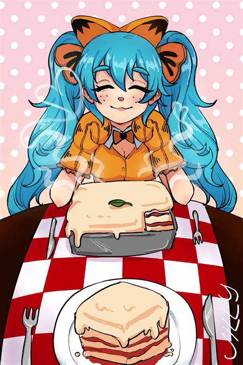 Hatsune Miku And Garfield Vocaloid And More Drawn By Jilly Jillyplush Danbooru