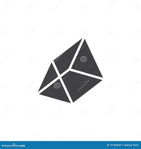 Triangular Prism Geometrical Figure Vector Icon Stock Vector Illustration Of Figure
