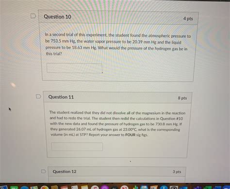 Solved Question 10 4 Pts In A Second Trial Of This