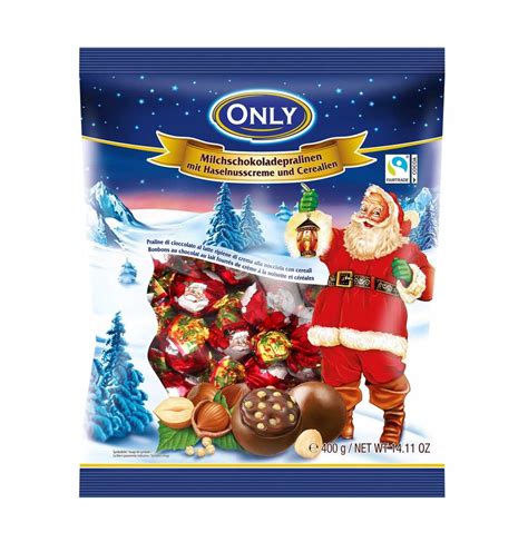 Only Млечни шоколадови пралини с пълнеж от лешников крем 400 гр Продуктови Категории Шоколади