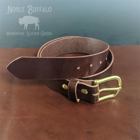 Buffalo Leather Belts Handmade Full Grain Noble Buffalo