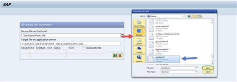 uploading file to sap appliciation server directory sapcodes