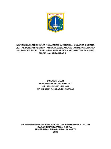 6008 Mohammad Abdul Hidayat Pi S1 Pdf Bisnis Pengelolaan Keuangan And Uang