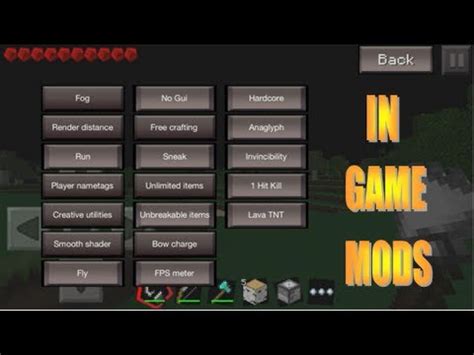 Minecraft PE Activate Mods Ingame Preview YouTube