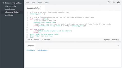 display the list how to introducing lists treehouse