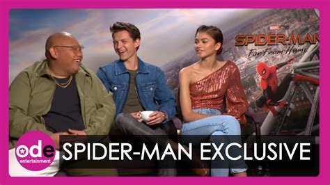Spider Man Tom Holland Zendaya And Jacob Batalon Talk Spidey Senses And