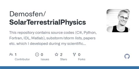 Github Demosfensolarterrestrialphysics This Repository Contains