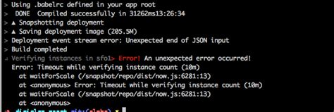 Timeout While Verifying Instance Count · Issue 1247 · Vercelvercel