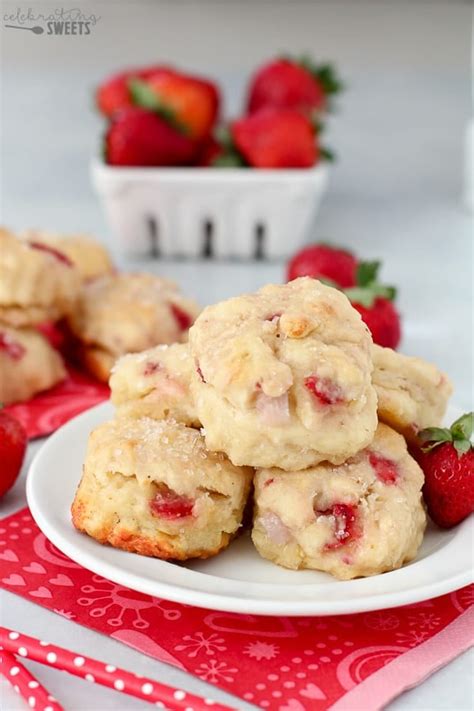 Strawberry Biscuits Celebrating Sweets