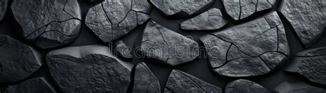 Dark Textured Stone Pattern With Irregular Shapes And Deep Shadows Ideal For Backgrounds And