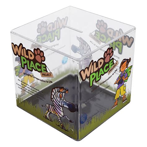 Clear Cube Collection Box Ecl Plastics