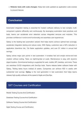 All You Need To Know About Automated Integration Testing Pdf