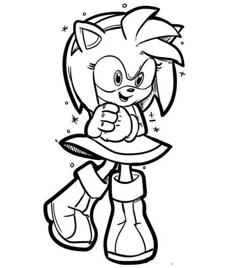 Sonic The Hedgehog Coloring Pages Amy
