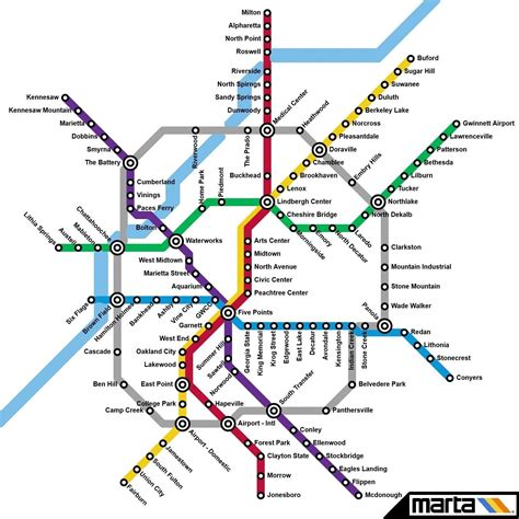 Marta Rail Map
