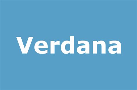 Verdana Font Fonts Hut