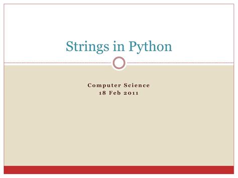 Ppt Strings In Python Powerpoint Presentation Free Download Id5640898