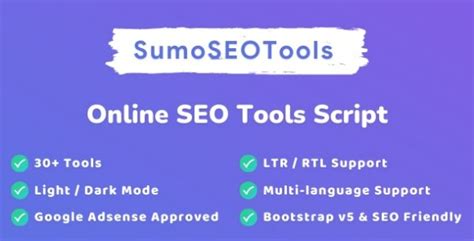 Sumoseotools V101 Online Seo Tools Script Nulled