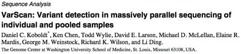 Varscan Variant Detection In Massively Parallel Sequencing