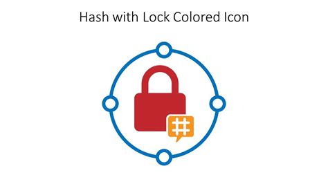 Hash With Lock Colored Icon In Powerpoint Pptx Png And Editable Eps