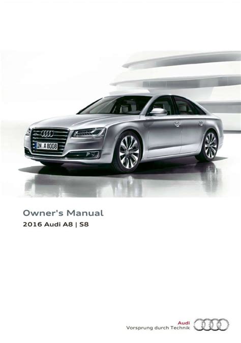 Audi A8 S8 2016 Owners Manual Diy And Guides