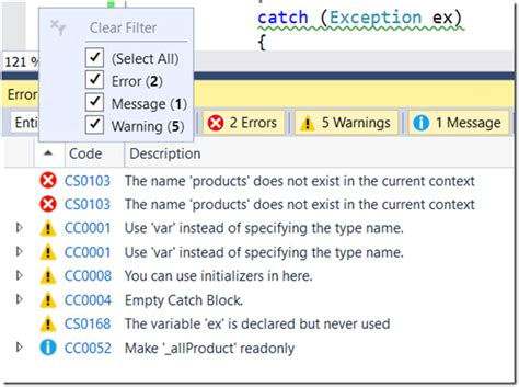 BreakPoint Configuration And New Error List In Visual Studio CodeProject
