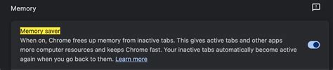 what is going on with chrome s memory saver feature doesn t work