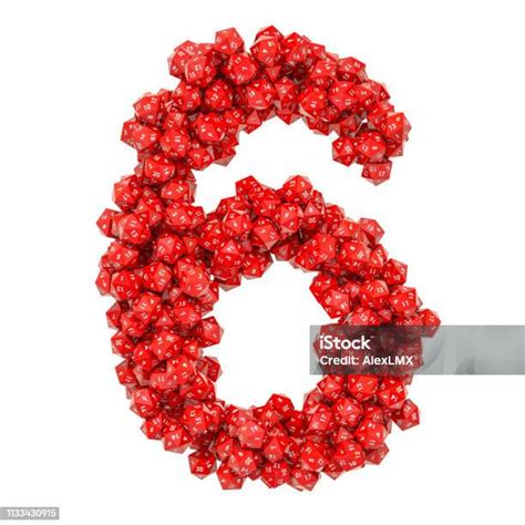 빨간색 20 면 주사위 흰색 배경에 고립 된 3d 렌더링에서 숫자 6 6에 대한 스톡 사진 및 기타 이미지 6 모양 3차원 형태 Istock