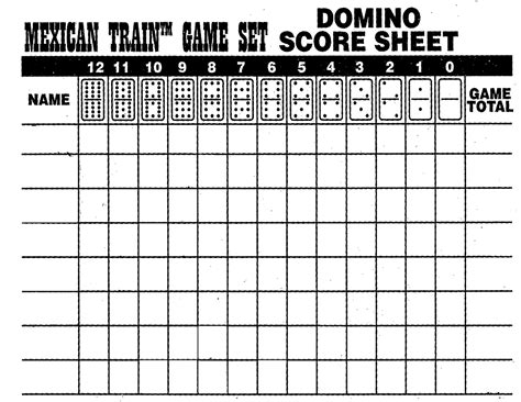 Mexican Train Score Sheet 2 Etsy