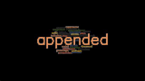 Appended Synonyms And Related Words What Is Another Word For Appended