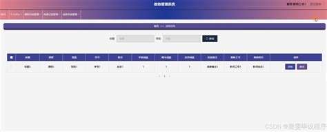 springboot毕设 教务管理系统 程序 论文 csdn博客