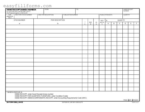 Free Da Form • Printable Template