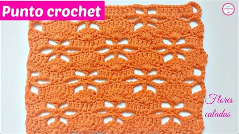 Punto Crochet 32 Con Flores Caladas Youtube