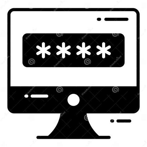 Computer Password Protection And Security Vector Icons Set Cyber Computer Network Business Data