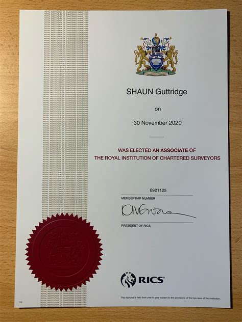 Nice To Get The Certificate Through Shaun Guttridge Assocrics