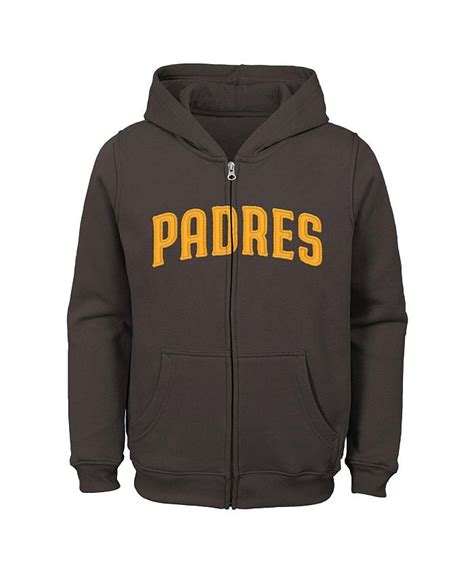 Outerstuff Big Boys Brown San Diego Padres Wordmark Full Zip Fleece