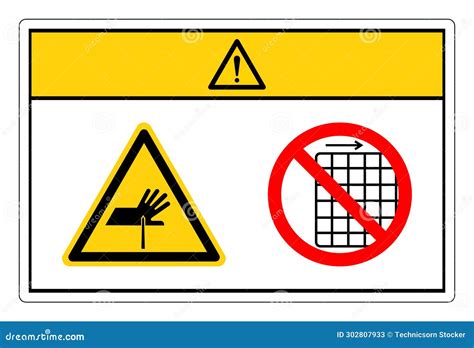 Caution Sharp Points Do Not Remove Guard Symbol Sign Vector Illustration Isolate On White