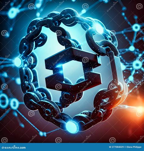 Block Chain Or Cube Technology With Blue Background Financial Basic Income Mining