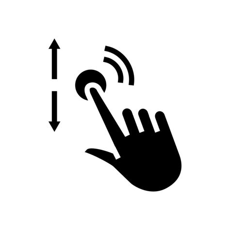 Gesture Hand Scroll Glyph Icon Vector Illustration Vector Art At Vecteezy