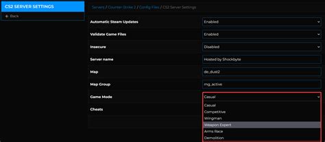 How To Set Your Counter Strike 2 Server Game Mode Knowledgebase