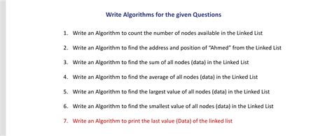 Solved Write Algorithms For The Given Questions 1 Write An